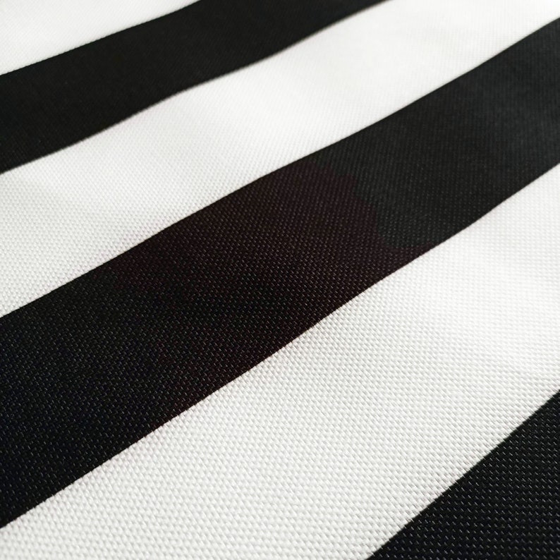 White Black Striped Fabric, by the Yard for Upholstery, Curtain, Sofa ...