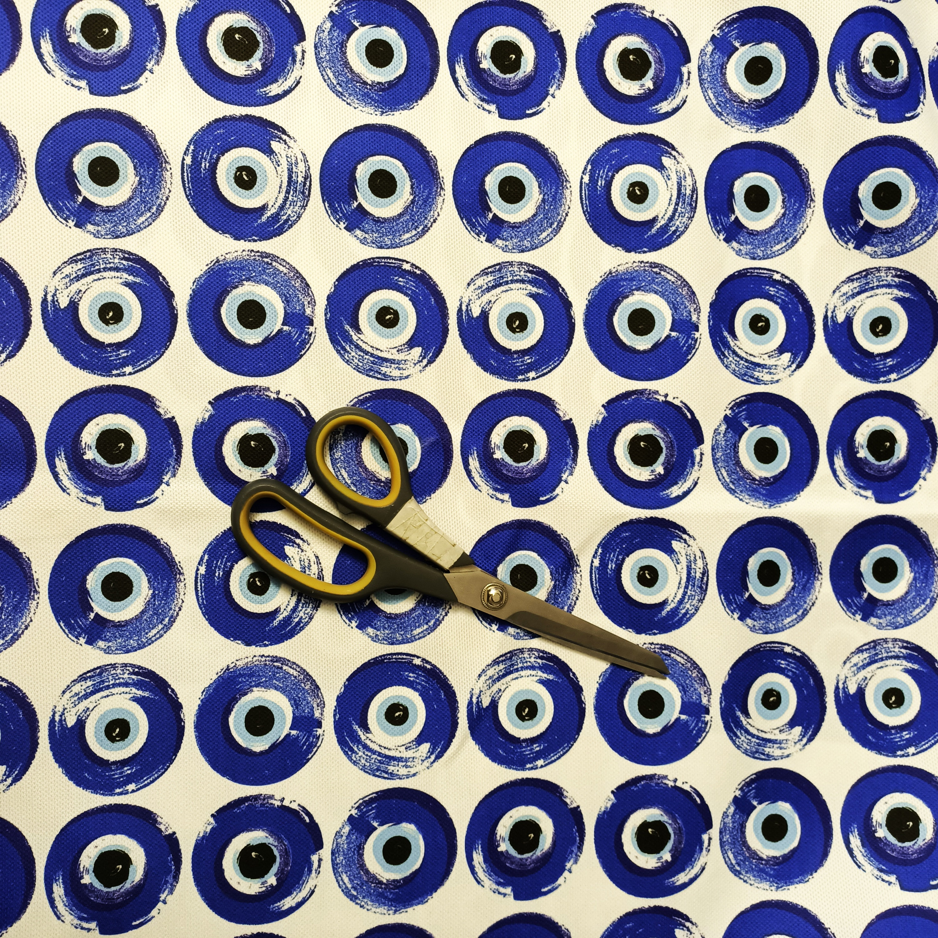 Evil Eye Fabric, Modern Blue Evil Eye Fabric for Upholstery Fabric, Craft Fabric, Evil Eye Bead ...