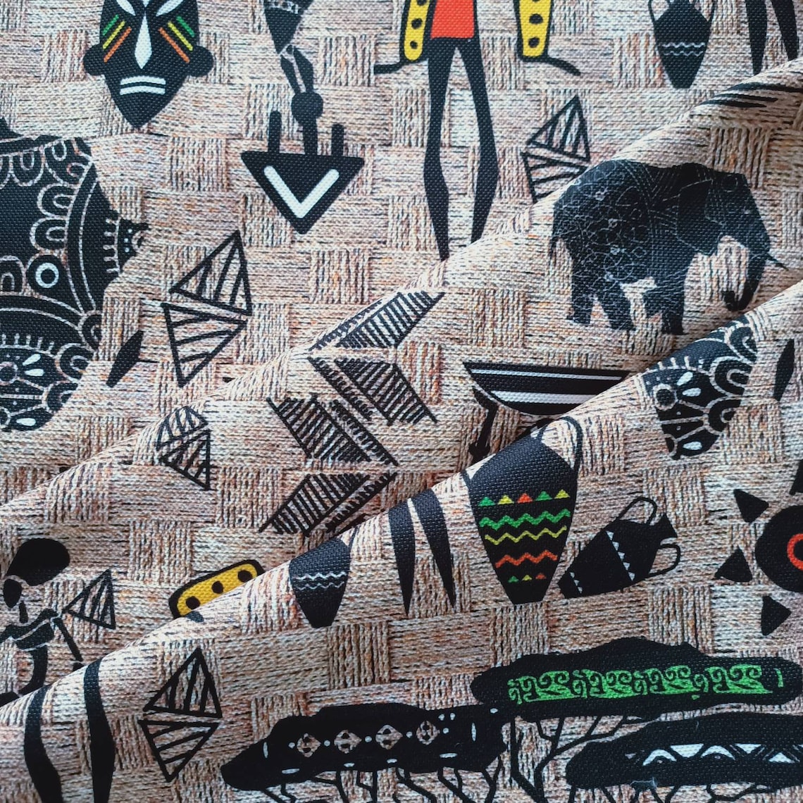 Africa Print Fabric Africa Pattern Fabric Traditional Africa - Etsy