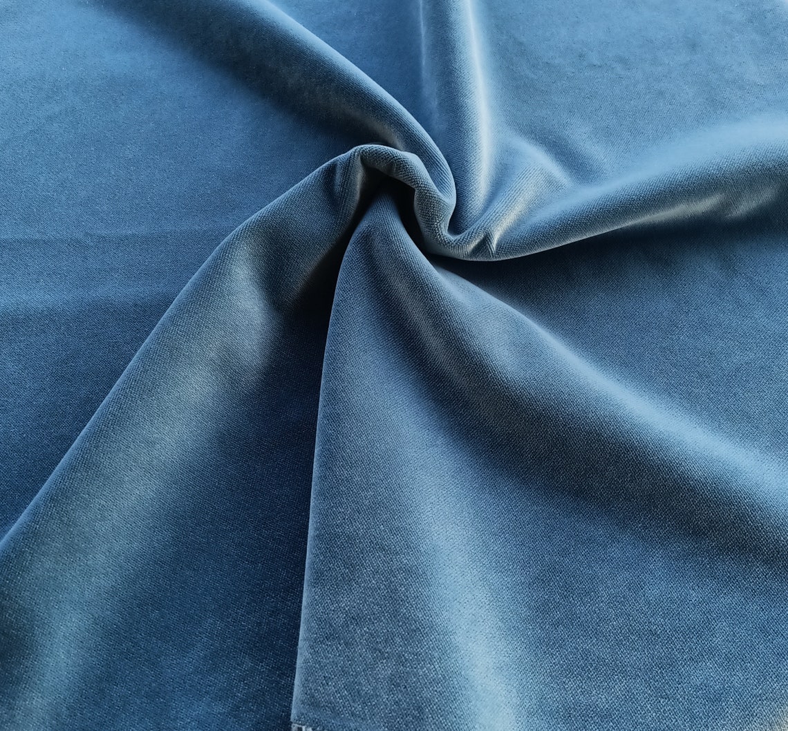 Light Blue Velvet by the Yard Light Blue Velvet Furnishings - Etsy