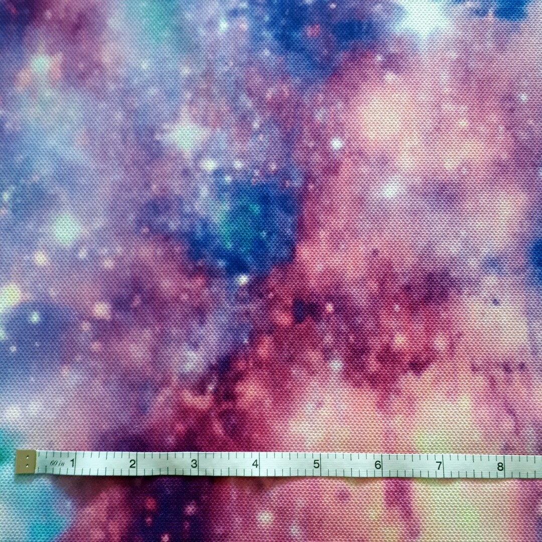 Abstract Galaxy Print Fabric, Space, Star Fabric, DIY Fabric, Pink Blue ...