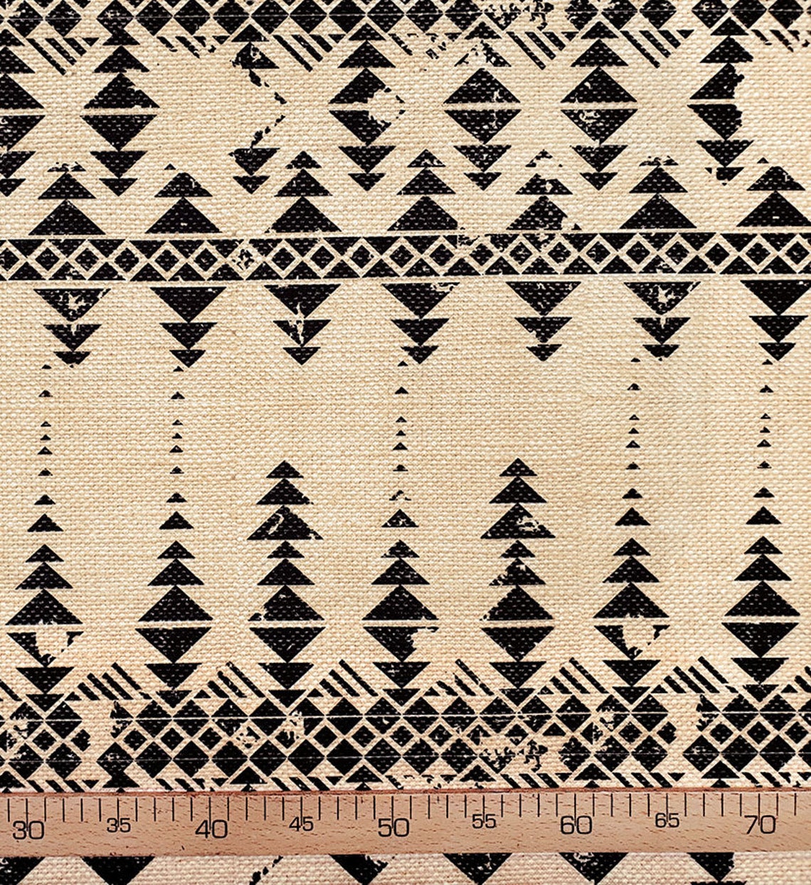 Tribal Aztec Fabricupholstery Burlap Jute Look Fabric - Etsy