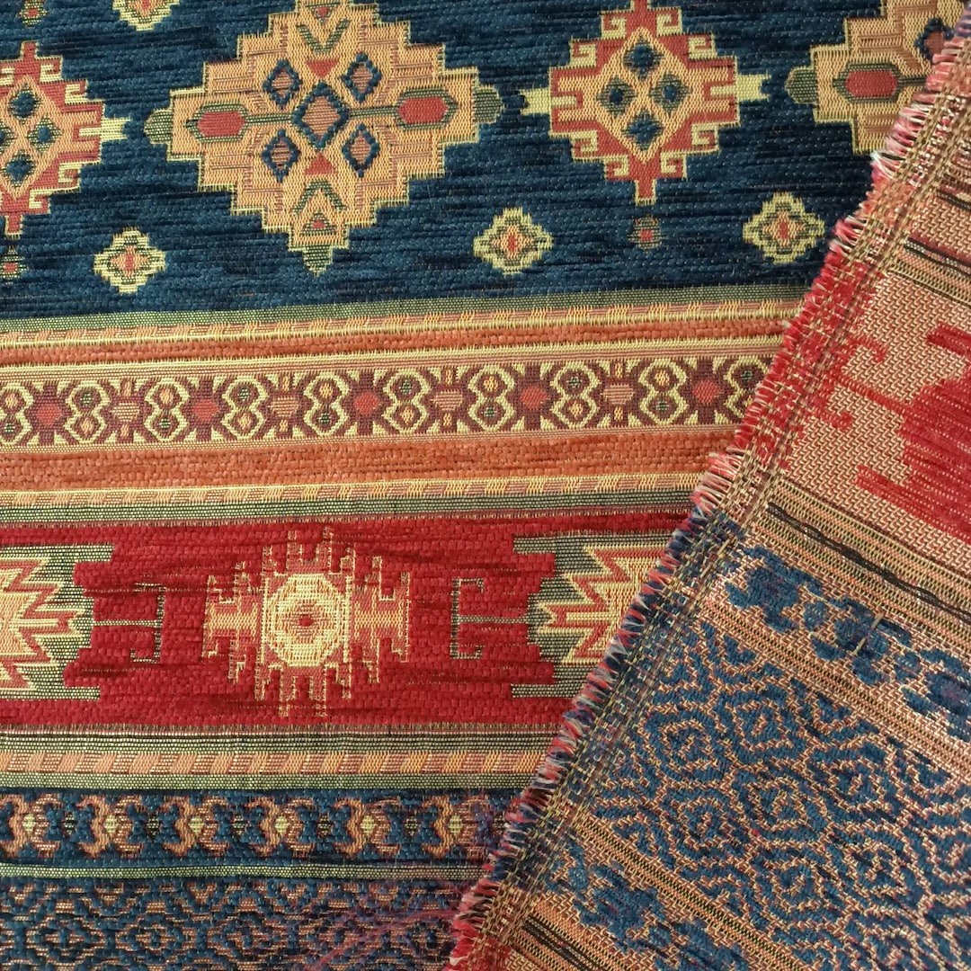 Kilim Fabric, Aztec Tribal Southwestern Turkish Navajo Moroccan Ethnic ...