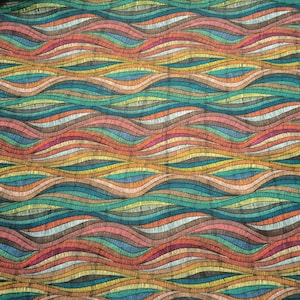 Geometric Colorful Modern Wave Pattern Fabric Abstract Print - Etsy