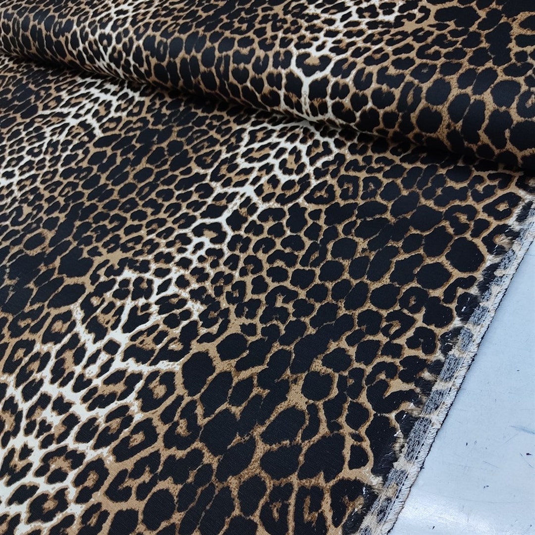 Leopard Fabric, Animal Skin Print Fabric, Cotton Canvas Home Decor ...