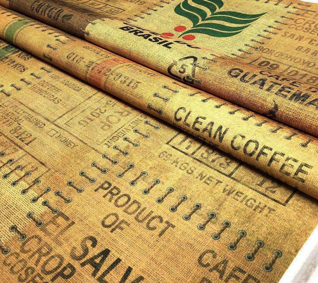 Jute Pattern Fabric, Coffee Sack Digital Print Fabric for Upholstery ...