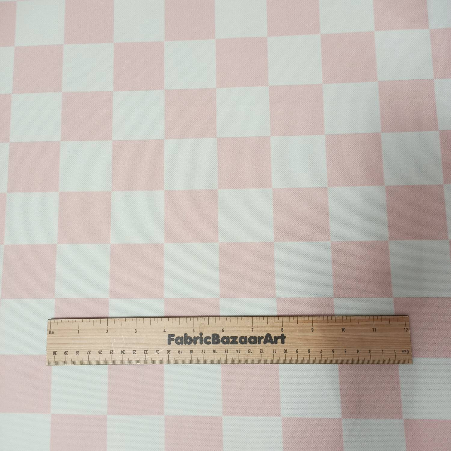 Blush Pink Checkers Fabric Pastel Pink Check by the Yard for - Etsy