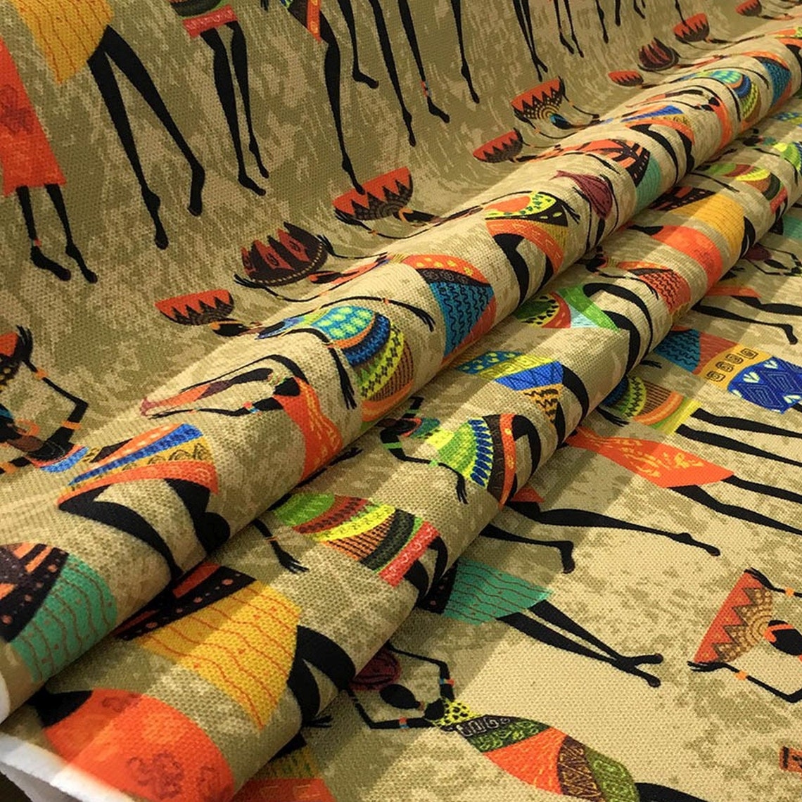 African Woman Print Fabric Africa Pattern Fabric Traditional - Etsy