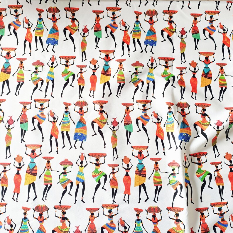 African Woman Fabric Traditional Africa Pattern Fabric by | Etsy
