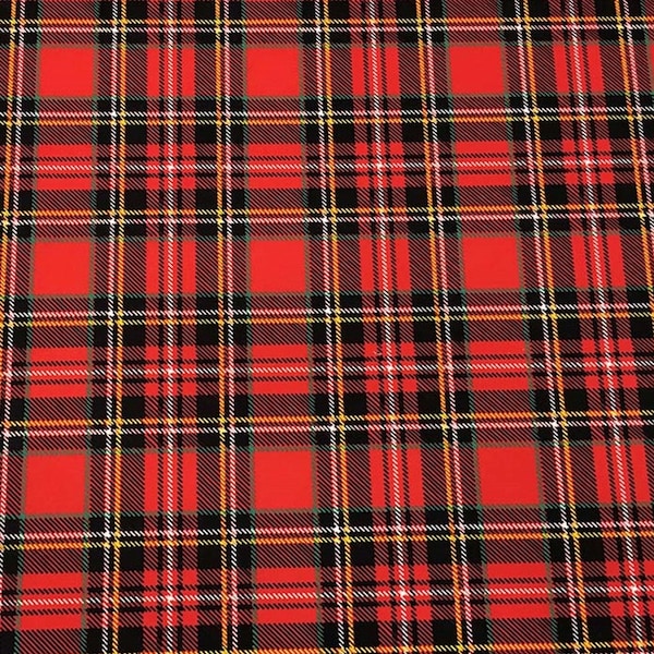 Red Plaid Fabric - Etsy