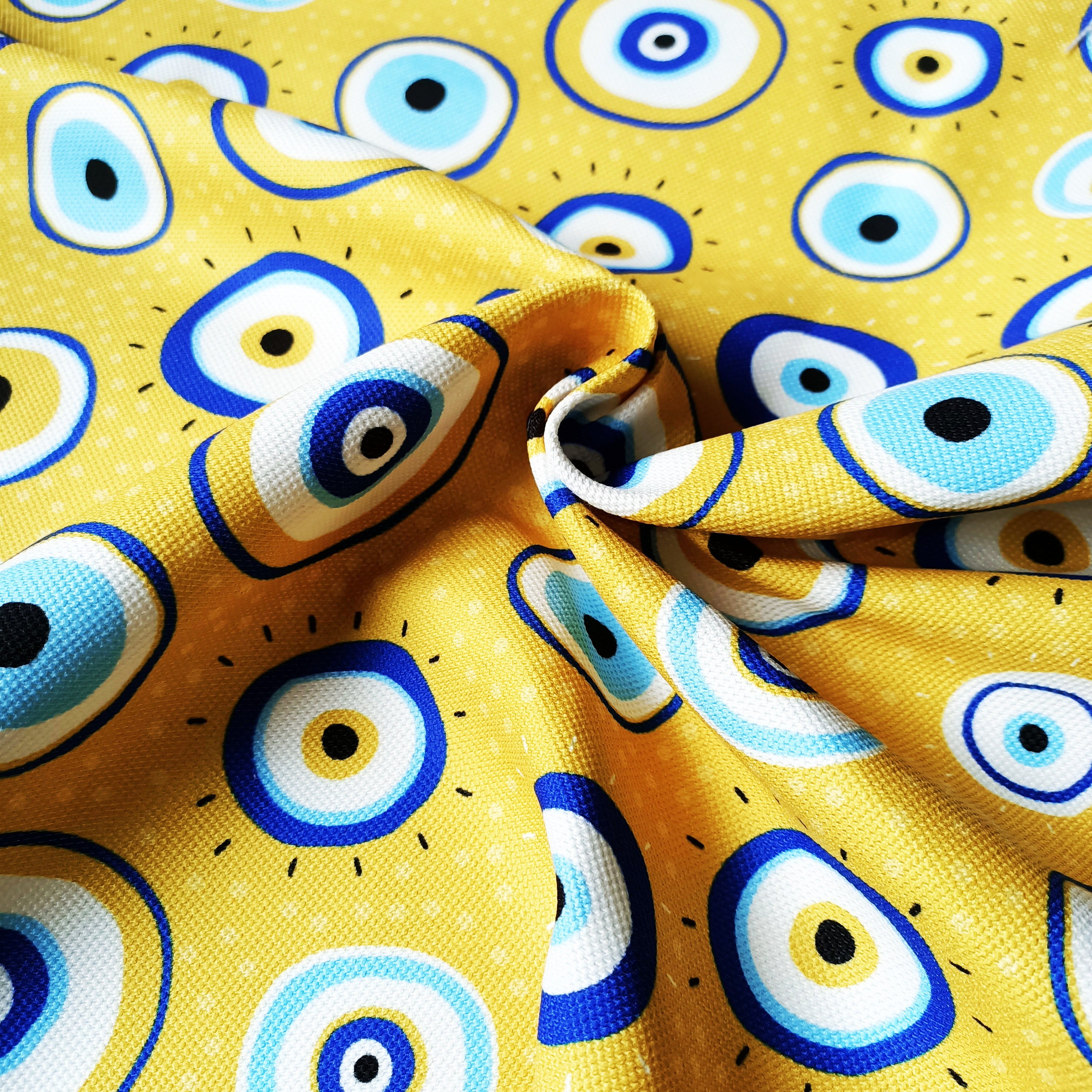 Evil Eye Fabric Modern Blue Evil Eye Fabric for Home Textile - Etsy