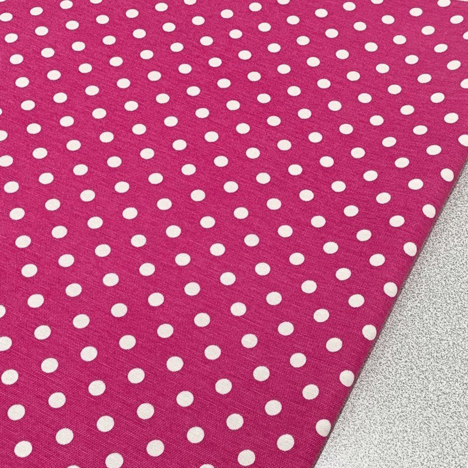 Polka Dot Fabric Cotton Canvas Fabric Blue Mint Black by - Etsy