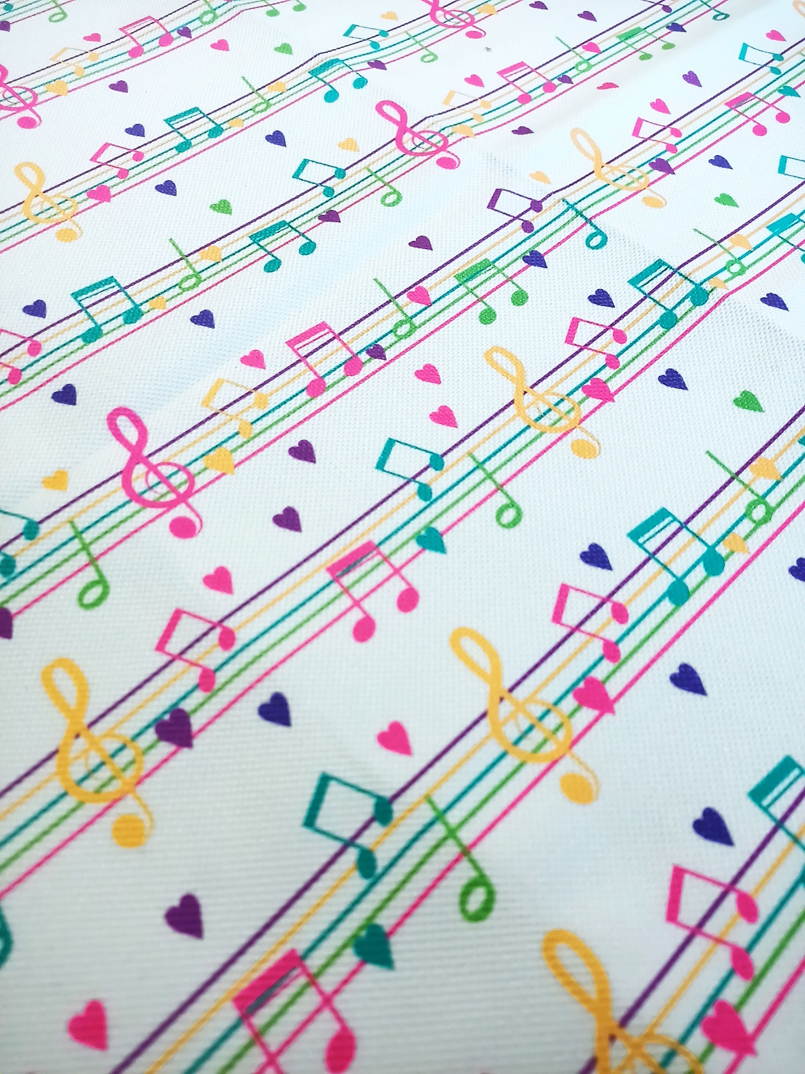 Music fabric black fabric musical note music design black | Etsy