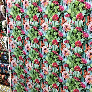 Cactus Fabric,cactus Upholstery Fabric, Cactus Flower by the Yard ...