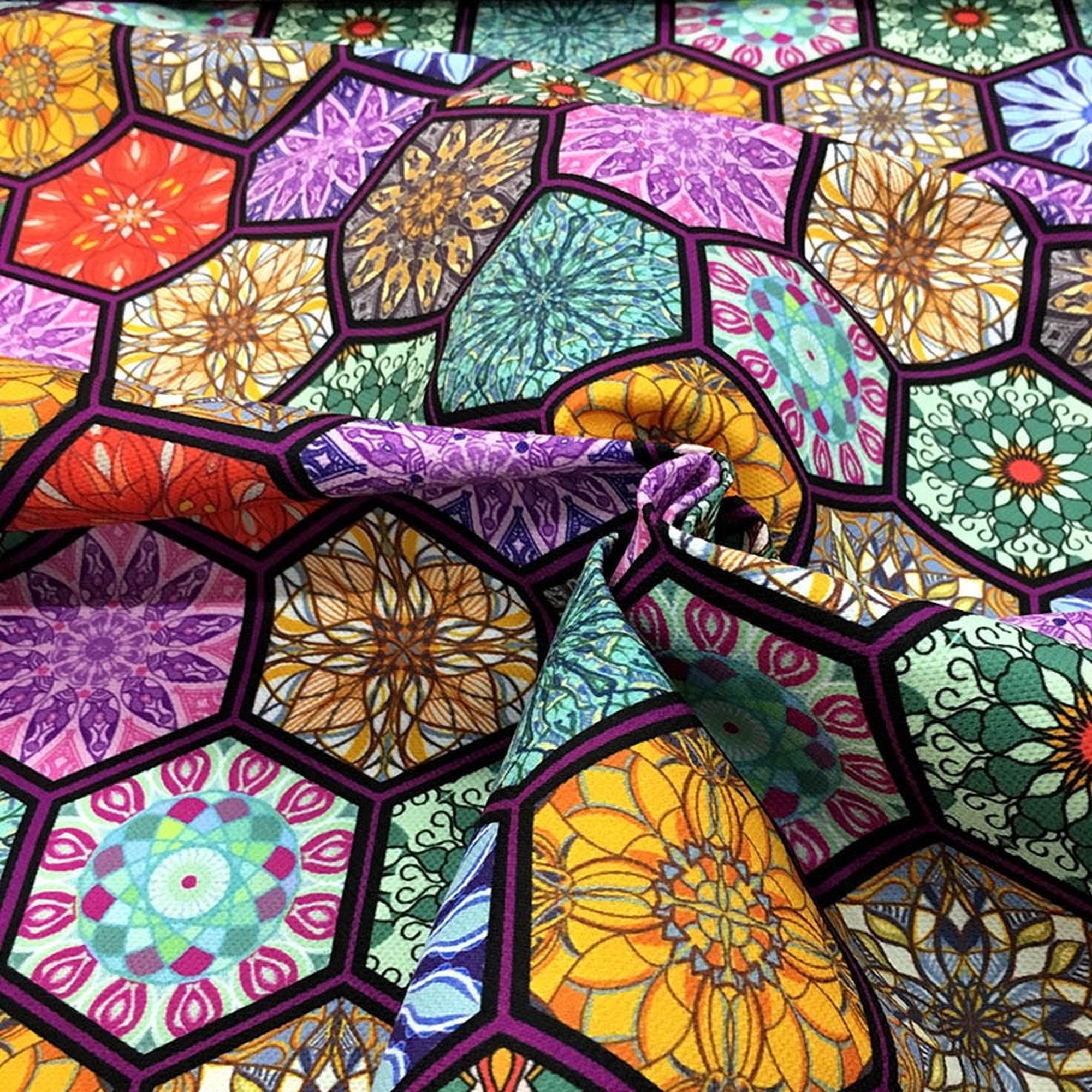 Traditional Hexagon Fabric With Authentic Moroccan Upholstery | Etsy