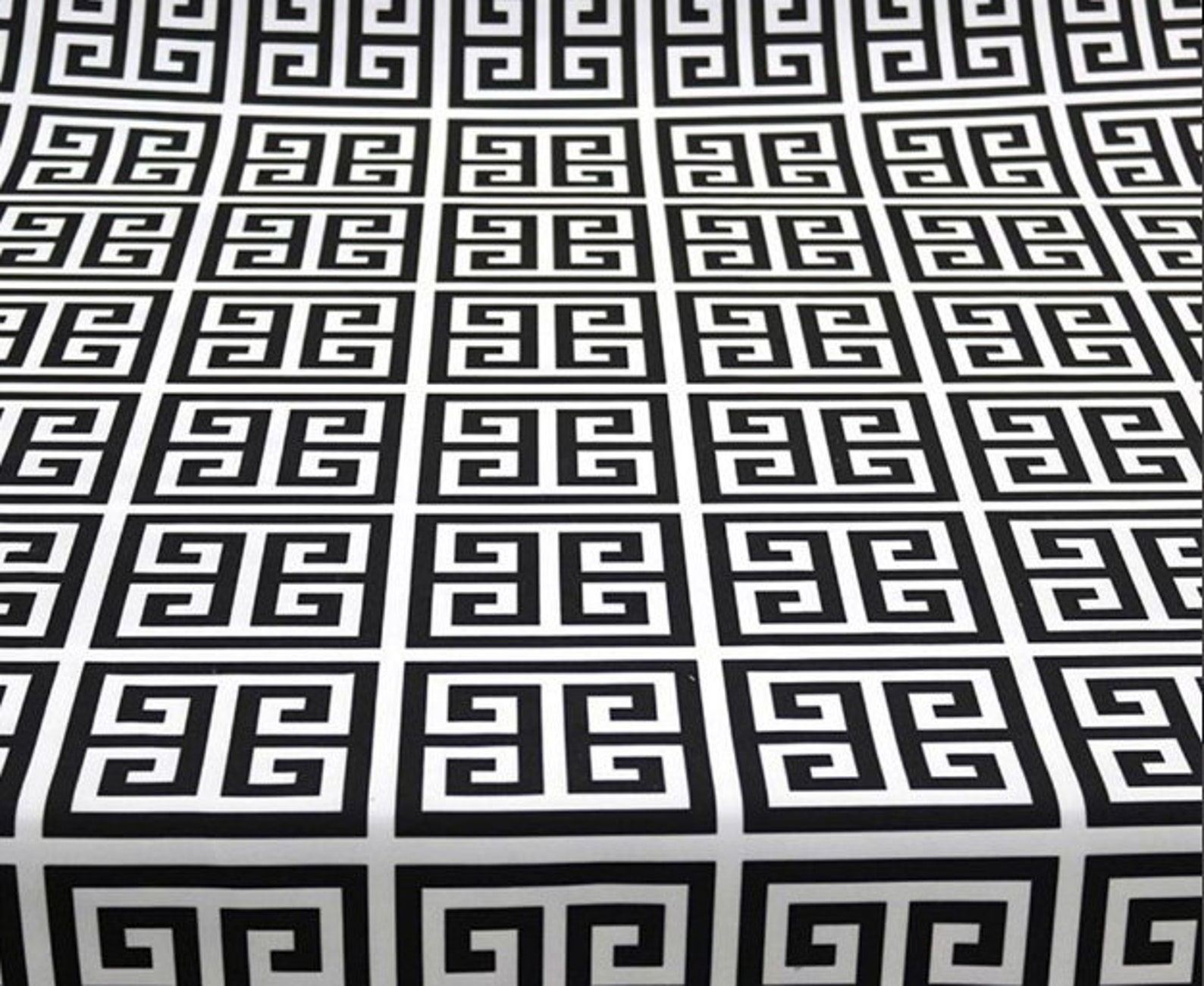 Greek Key Black and White Fabric for Greek Key Pillow | Etsy