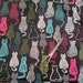 Cat Fabric by the Yard Pop Art Cat Upholstery Fabric, Kitten Print ...
