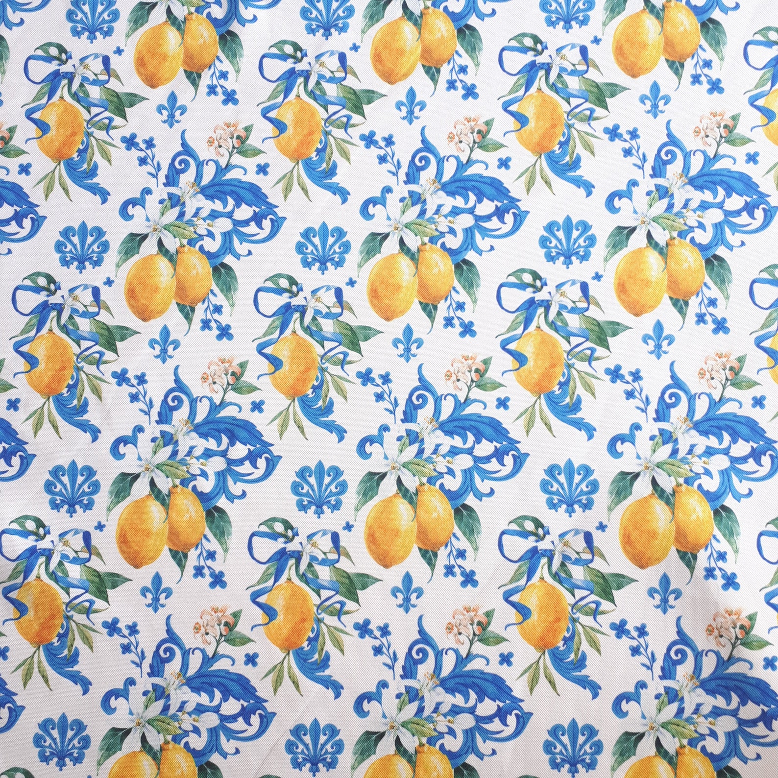 Baroque Style Lemon Fabric by the Yard Upholstery Lemon Home | Etsy