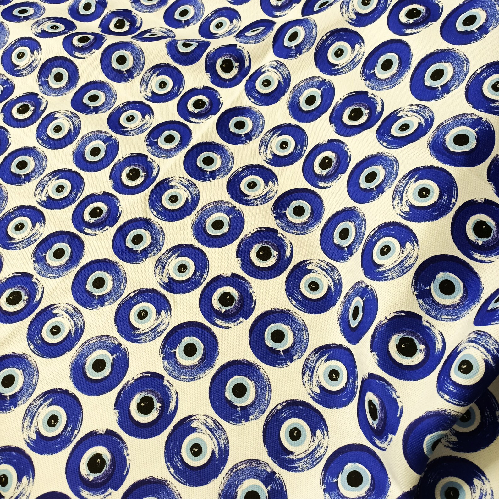 Evil Eye Fabric, Modern Blue Evil Eye Fabric for Upholstery Fabric ...