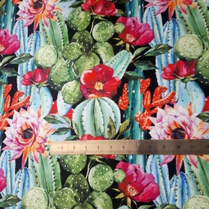 Cactus Fabric,cactus Upholstery Fabric, Cactus Flower by the Yard ...