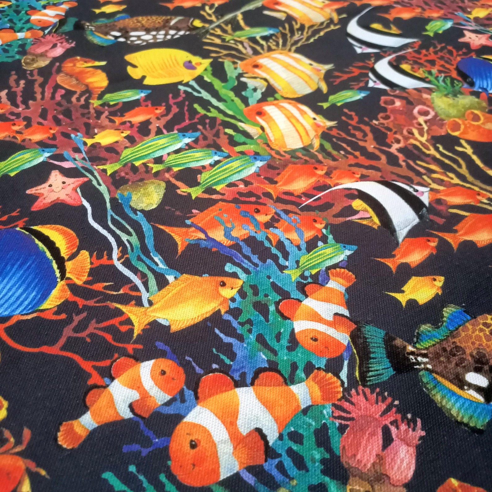 Tela de acuario cortada a medida patrón de pez pez ángel - Etsy España