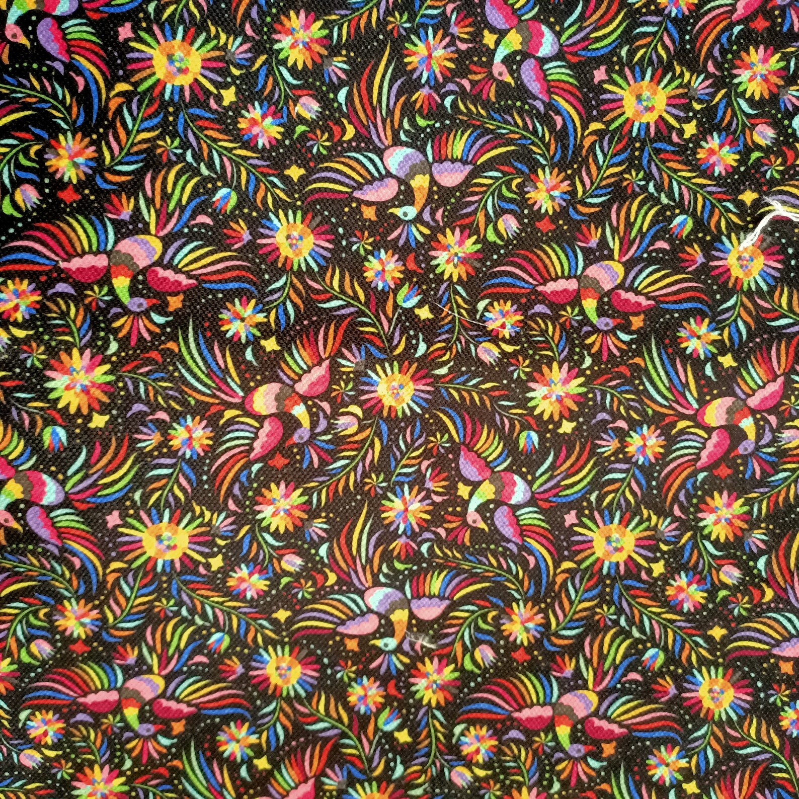 Mexican Otomi Colorful Flower Leaf and Rabbit Deer Print | Etsy