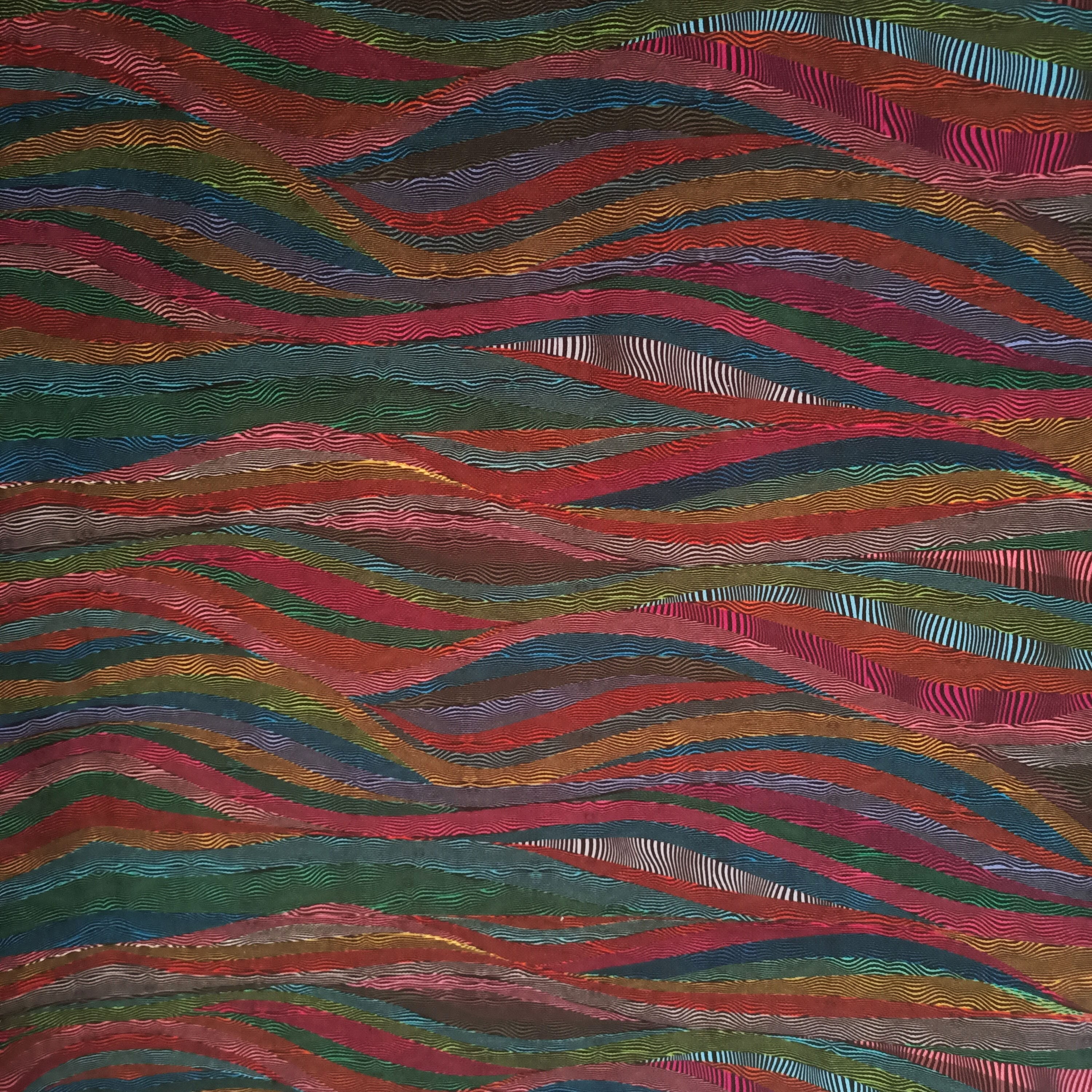 Wave Stripes Upholstery Fabric by the Yard Abstract Fabric - Etsy