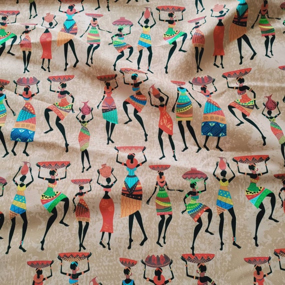 African woman print fabric Africa pattern fabric traditional | Etsy