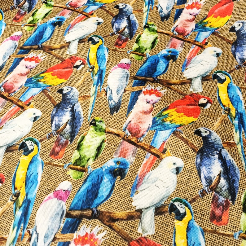 Parrot Pattern Fabric African Parrot Cockatiel Parrot Noble | Etsy