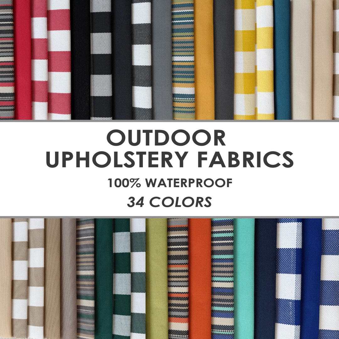 Waterproof OUTDOOR Upholstery Fabrics, by the Yard Waterproof Fabric ...