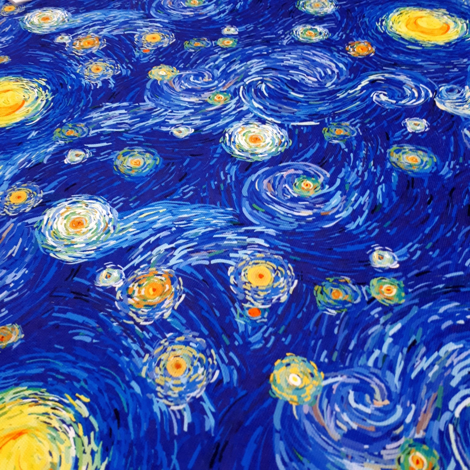 Starry Night Fabric by the Yard by Vincent Van Gogh Starry - Etsy