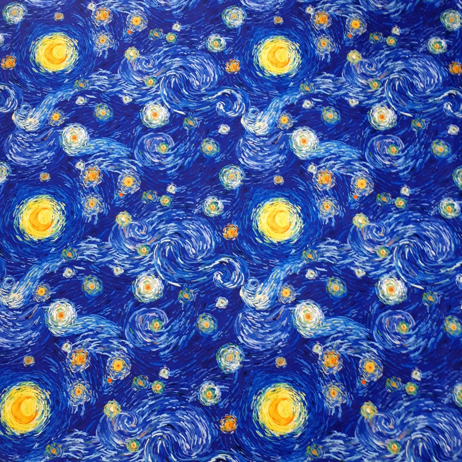 Starry Night Fabric by the Yard by Vincent Van Gogh Starry - Etsy