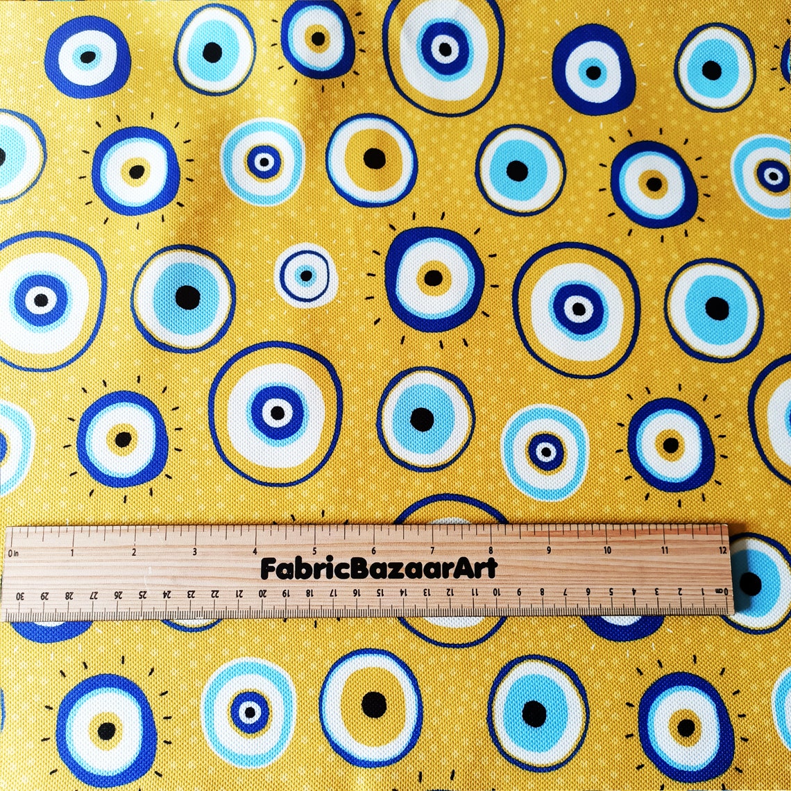 Evil Eye Fabric, Modern Blue Evil Eye Fabric for Home Textile, Special ...