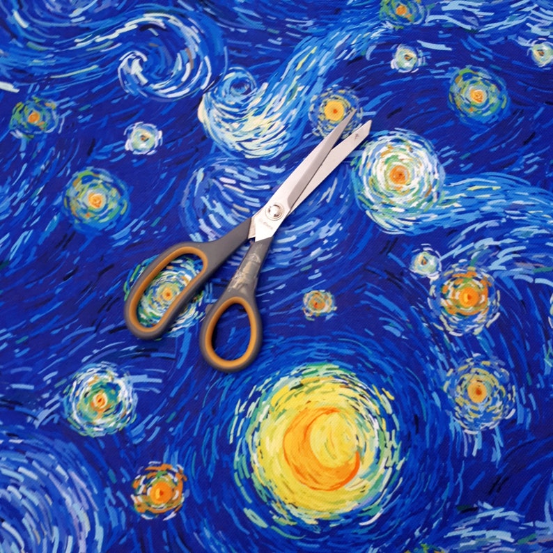 Starry Night Fabric by the Yard by Vincent Van Gogh Starry - Etsy Ireland