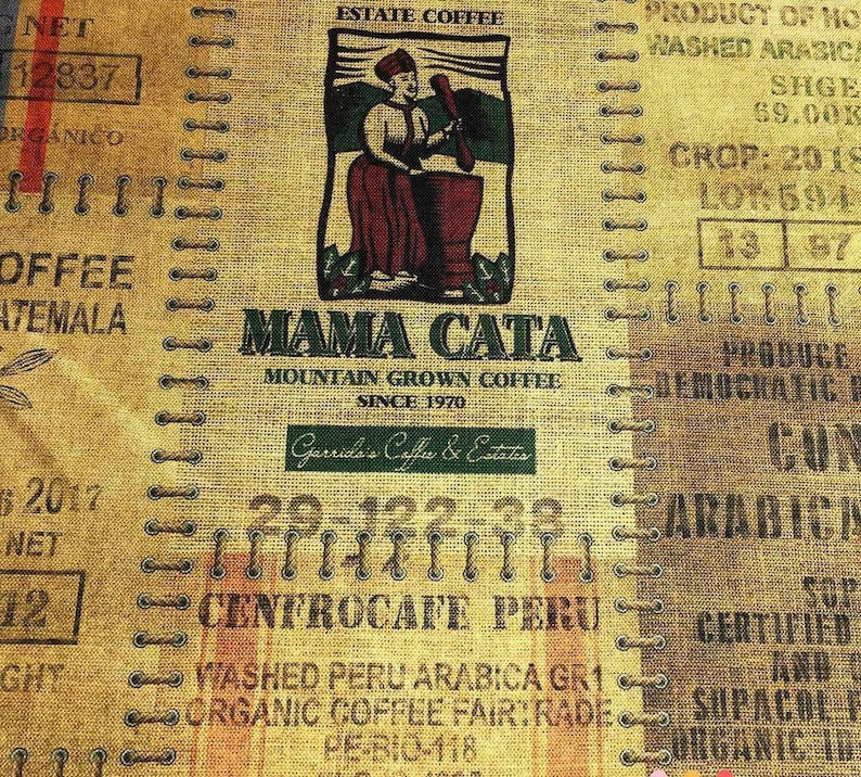 Jute Pattern Fabric, Coffee Sack Digital Print Fabric for Upholstery ...