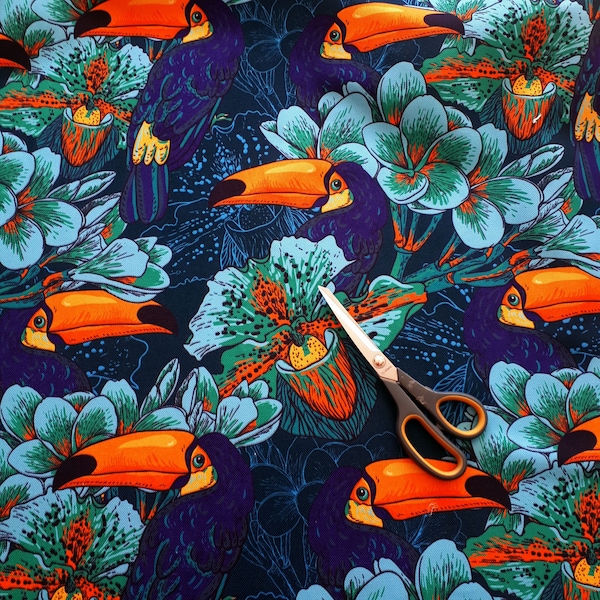 Toucan Fabric - Etsy