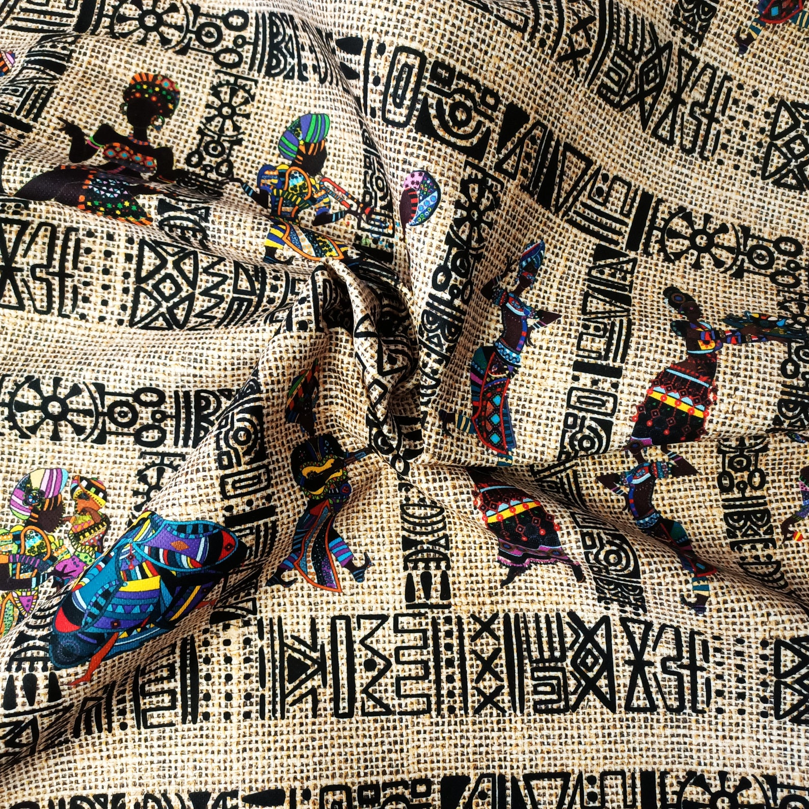 African Lady Fabric, Africa Woman Fabric for Home Textile, Diy Project ...