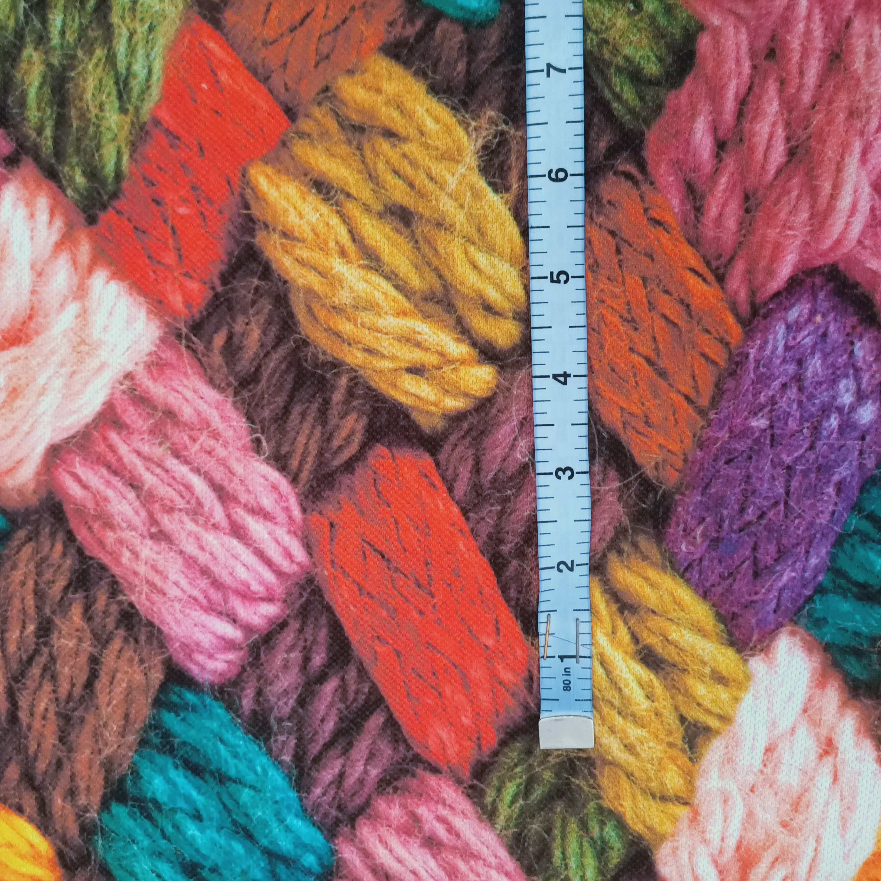 Wool Knitting Print Fabric Yarn Print DIY Fabric Colorful - Etsy