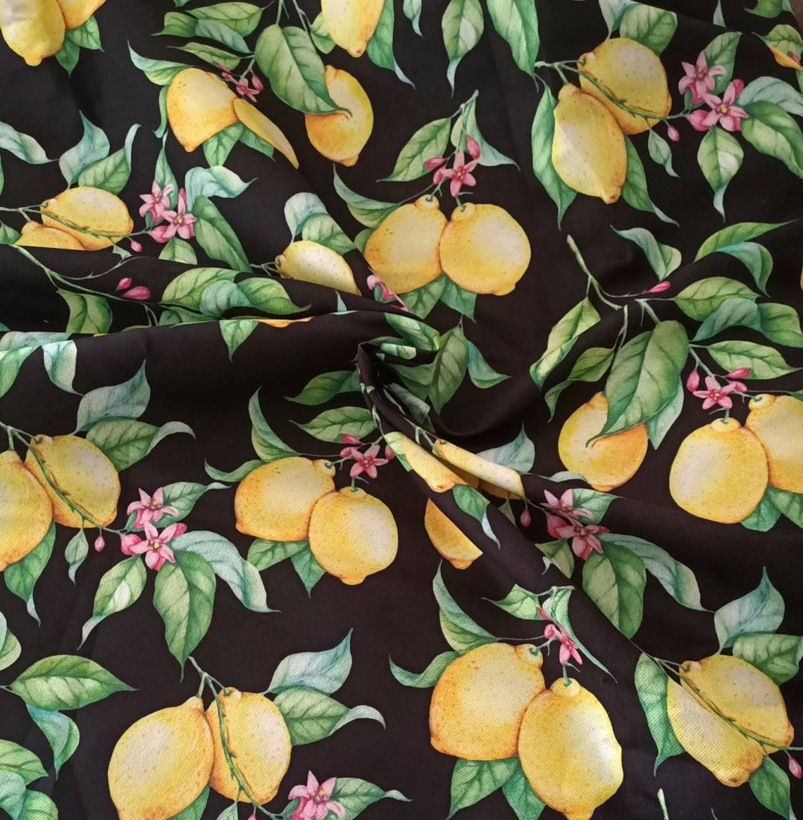 Lemon Print Upholstery Fabric for Chair Curtain Sofa Couch - Etsy