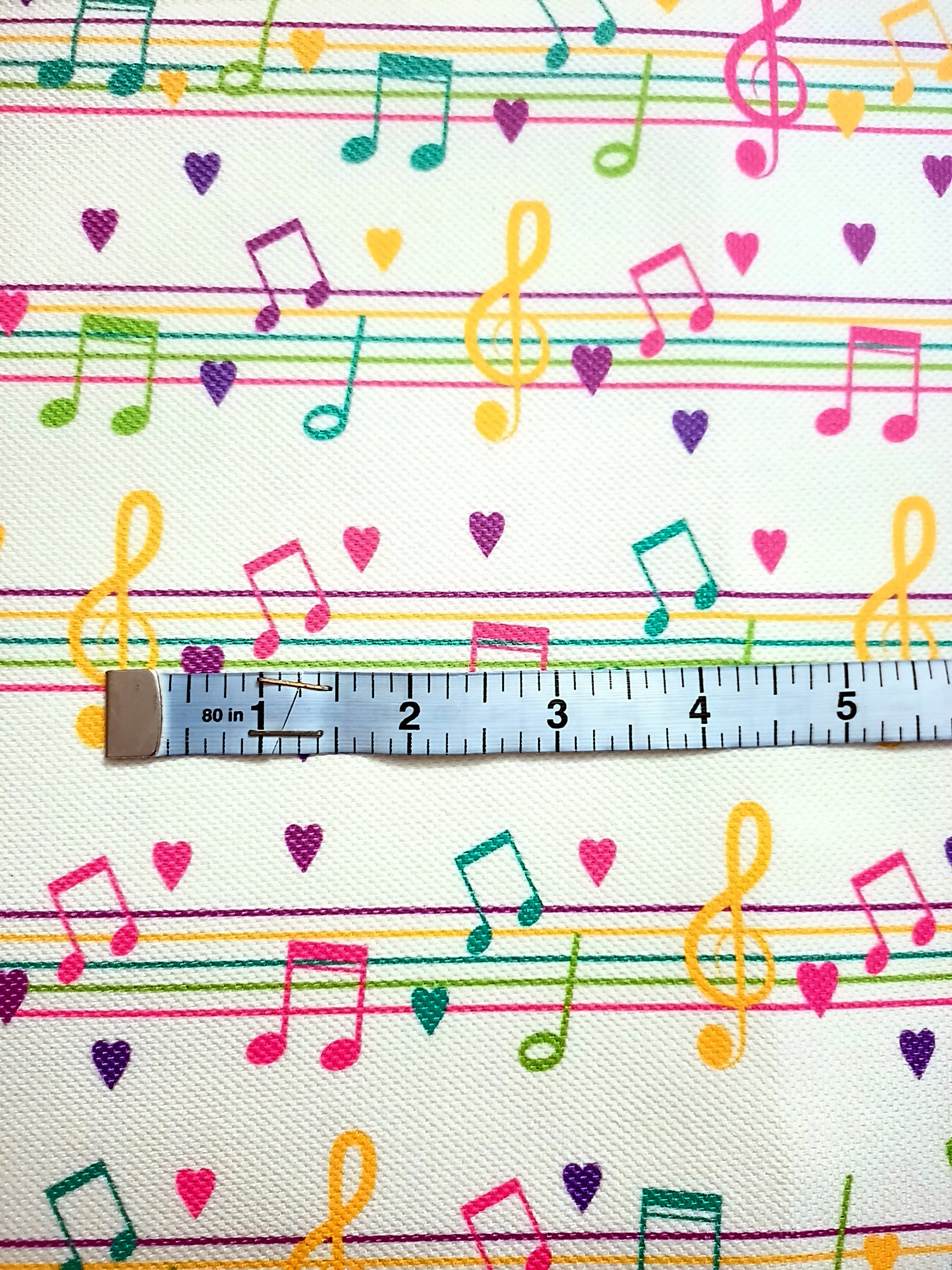 Music fabric black fabric musical note music design black | Etsy