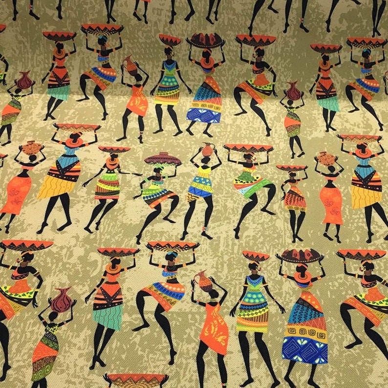African Woman Print Fabric Africa Pattern Fabric Traditional - Etsy