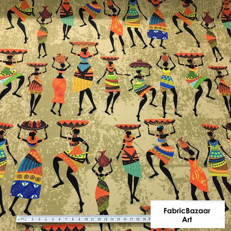 African Woman Print Fabric Africa Pattern Fabric Traditional - Etsy