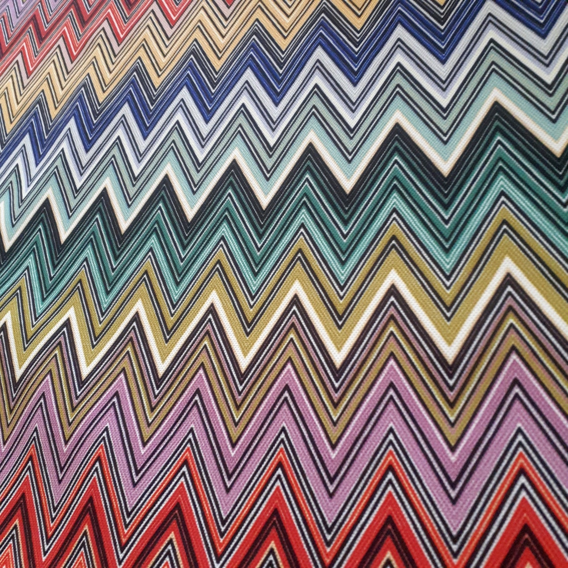 Chevron Zig Zag Pattern Fabric Retro Home Pastel Color Zig - Etsy