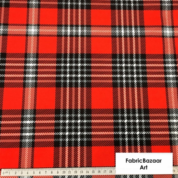 Scottish plaid fabric Scottish upholstery Scottish table | Etsy