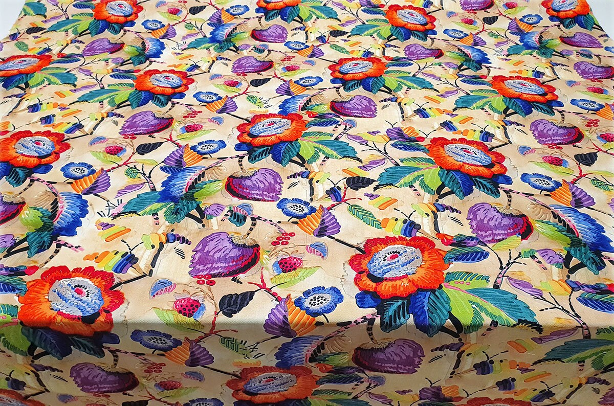 Country Floral Upholstery Fabric Vintage by the Yard for Home - Etsy