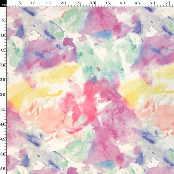 Abstract Batik Fabric Rainbow Watercolor Fabric Curtain | Etsy