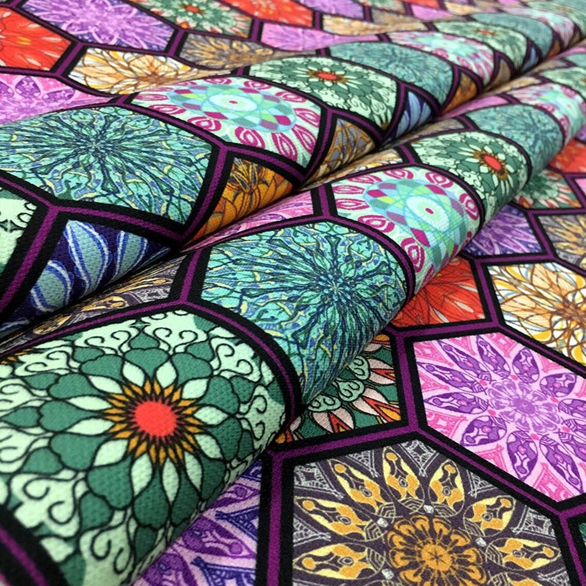 Traditional Hexagon Fabric With Authentic Moroccan Upholstery | Etsy