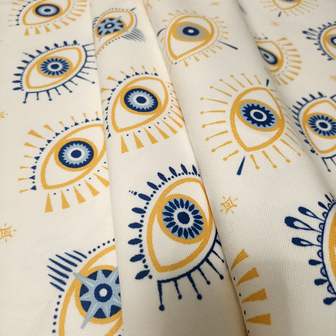 Evil Eye Fabric, Modern Blue Evil Eye Fabric for Home Textile, Special ...