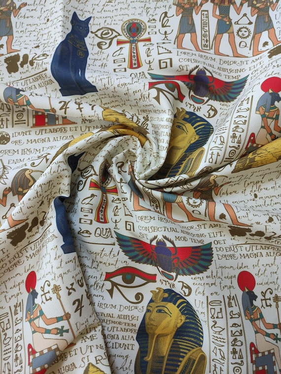 Egypt Fabric Pharaoh Print Pyramid Pattern Fabric Classic - Etsy