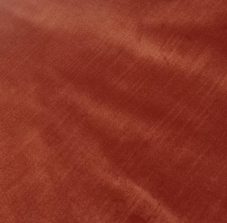 Terracotta Velvet Upholstery Fabric Rust Velvet Chair Fabric - Etsy